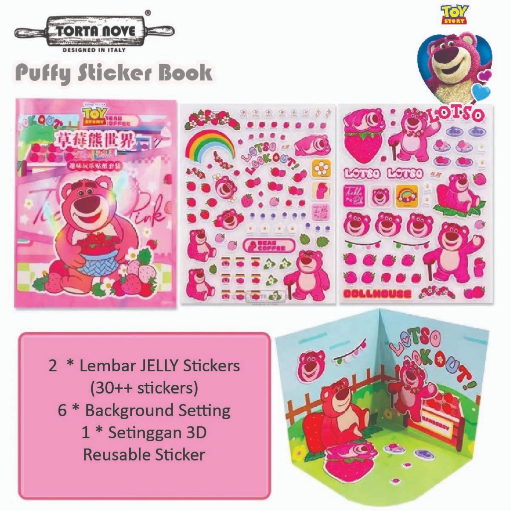 Jual Buku stiker quiet book Puffy Sticker playset 3D bongkar pasang ...