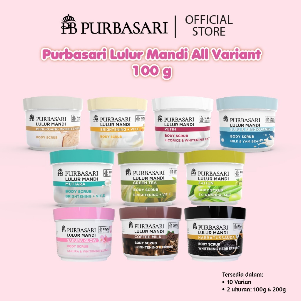 Jual [Lebih Murah] Purbasari Lulur Mandi 100gr / Body Scrub ...