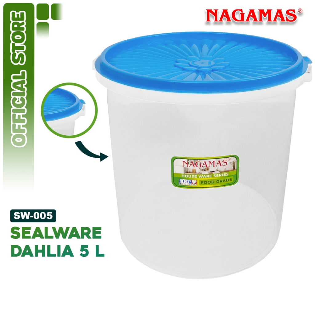 Jual NAGAMAS Toples Plastik Sealware 5 Liter Dahlia | Shopee Indonesia
