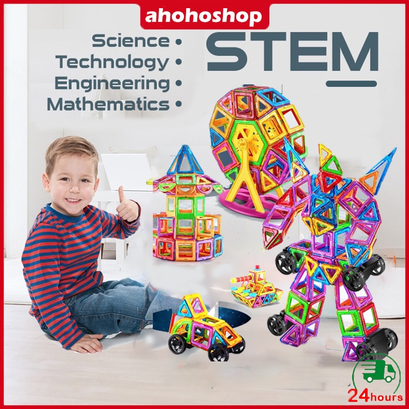 Jual 【COD】60pcs/148pcs DIY Mainan Magnet Stick Balls Magnetic Building ...