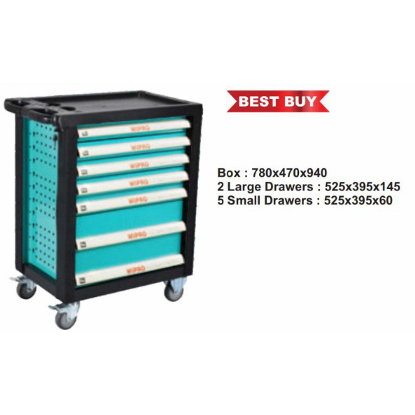 Jual Kotak Lemari Tool Box Cabinet Trolley 7 Drawer WIPRO TCT07D TCT-07D | Shopee Indonesia