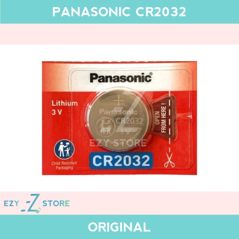 Jual Baterai panasonic CR2032 original batrai CR 2032 lthium battery 3V - 1 Butir | Shopee Indonesia
