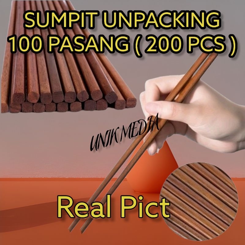 Jual REAL PICT | SUMPIT KAYU IMPORT UNPACKING 100 pasang ( 200 pcs ...