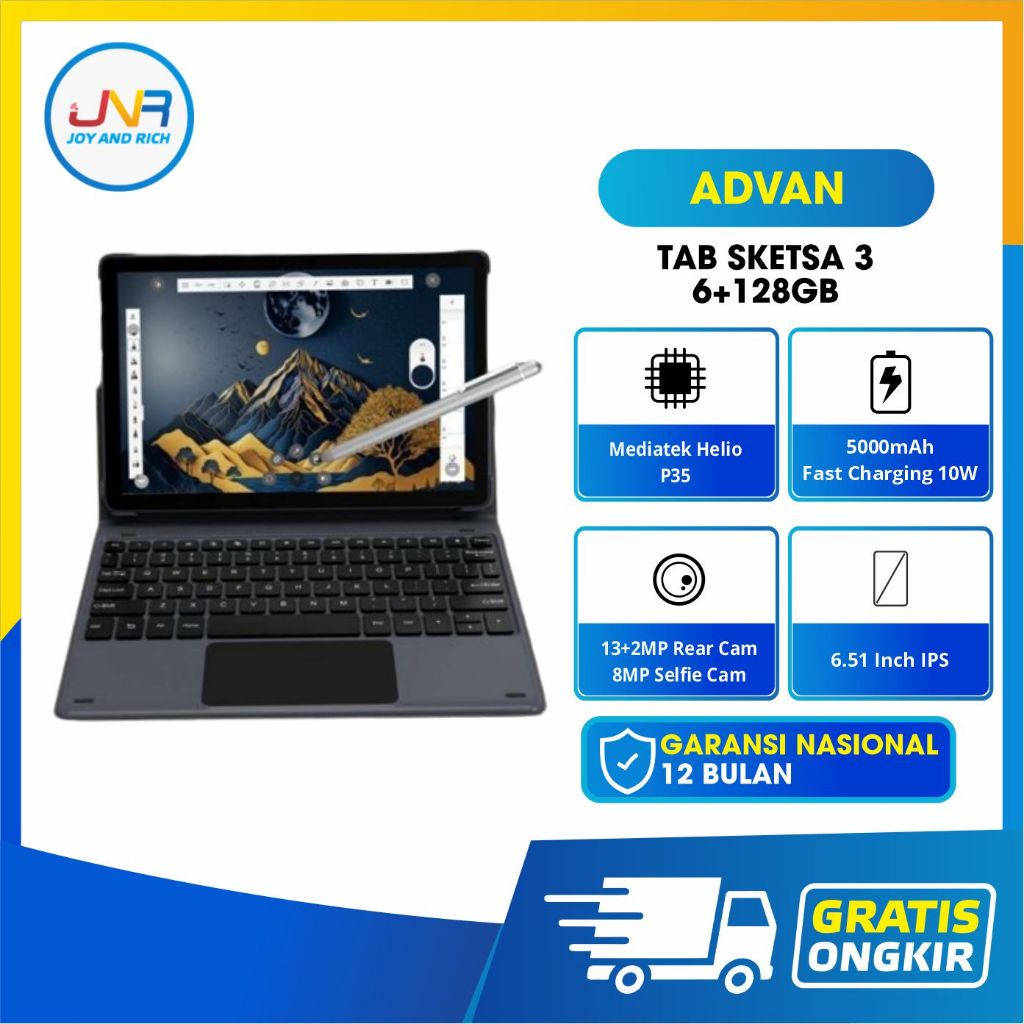 Jual Advan Tablet Sketsa 3 6+128GB Grey Full Set Garansi Resmi | Shopee ...