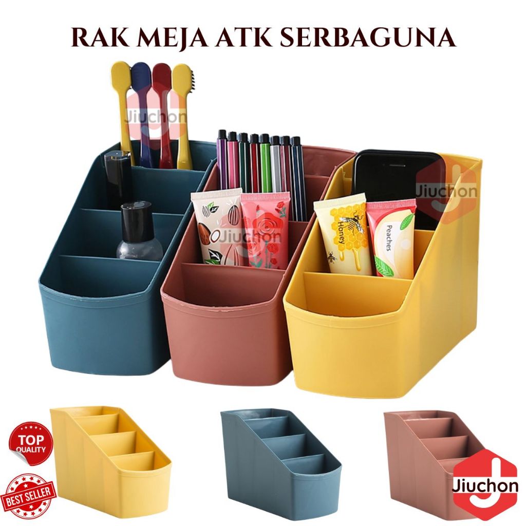 Jual JIUCHON Rak Meja ATK Alat Tulis Pena Pensil Spidol 4 Sekat / Rak ...