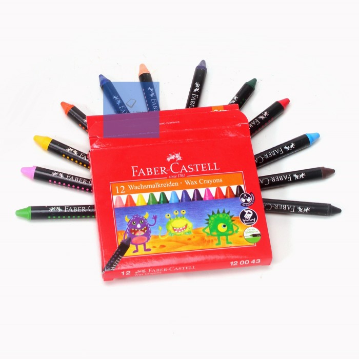 Jual Faber-Castell Wax Crayon Regular / Krayon Mewarnai isi 12 16 24 ...