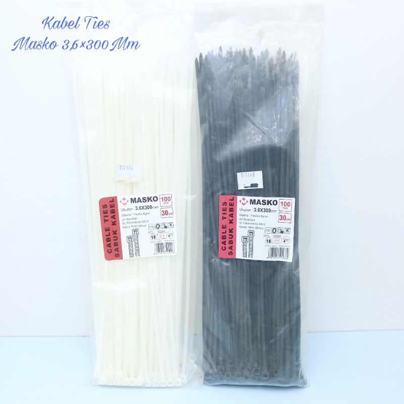 Jual KABEL TIES MASKO UKURAN 3,6×300mm | Shopee Indonesia