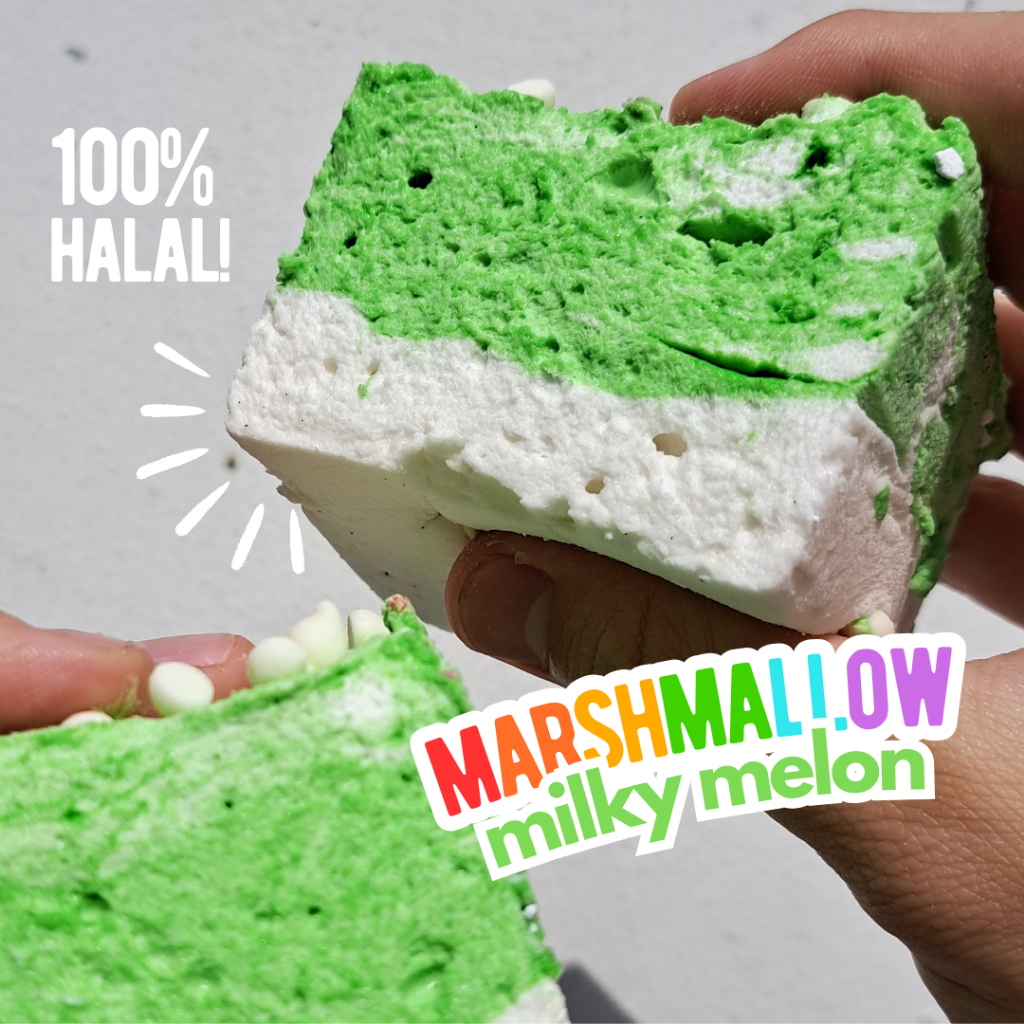 Jual Marshmallow Milky Melon [HALAL] Goumet Marshmallow JustFluff ...