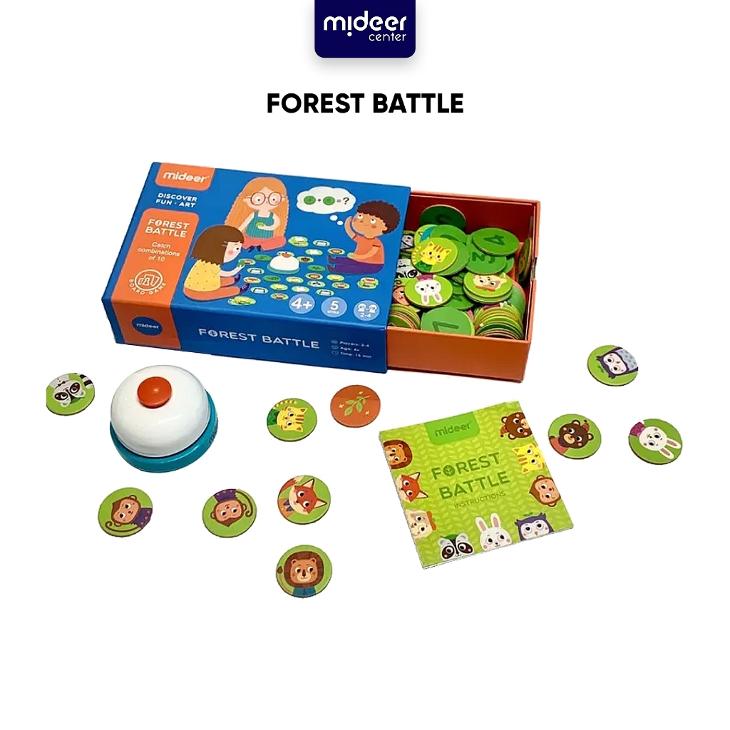Jual Mideer Forest Battle Mainan Board Game Lomba Menghitung Mainan ...