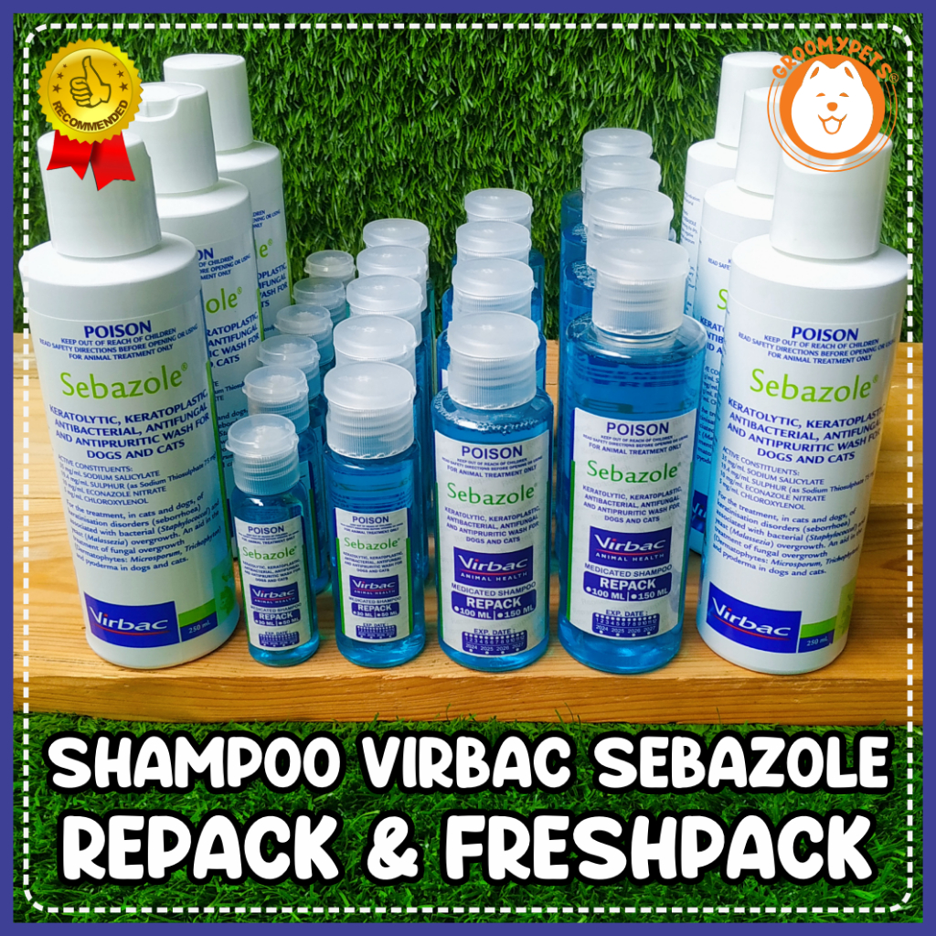 Jual shampoo sebazole anti jamur untuk kucing dan anjing | Shopee Indonesia