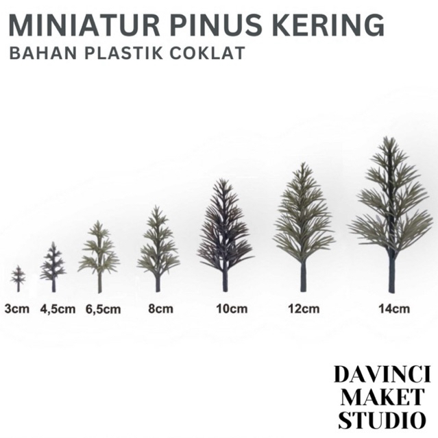 Jual Miniatur Pohon Pinus Kering Monokrom Coklat Cemara Plastik Satuan ...