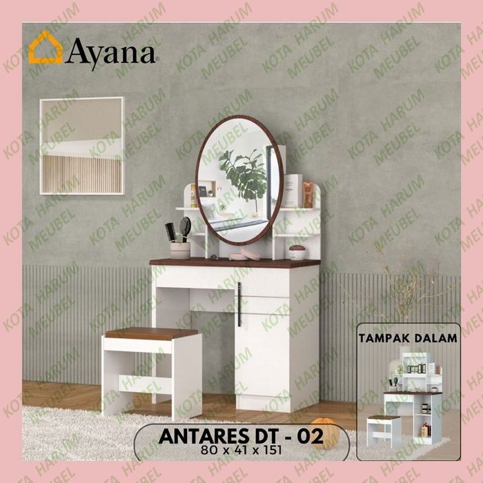 Jual meja rias minimalis modern simple aesthetic kayu olympic ayana ...