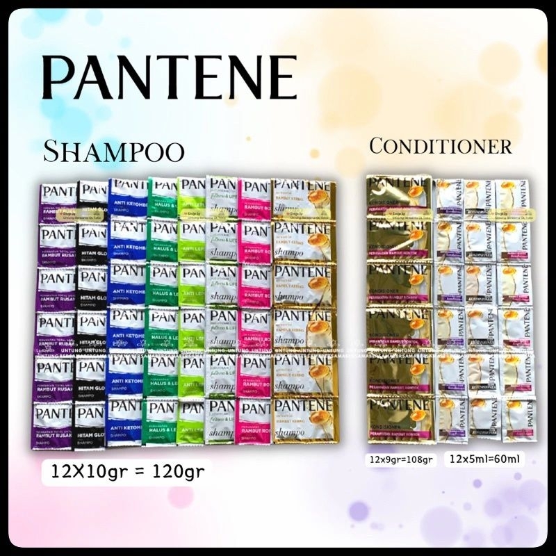 Jual Pantene Sachet / Shampo Pantene Sachet 1 Renceng12 Sachet isi 24 ...