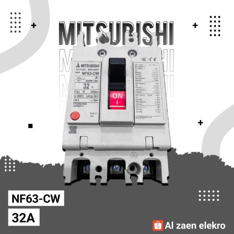 Jual MCCB MITSUBISHI 32A NF63-CW | Shopee Indonesia