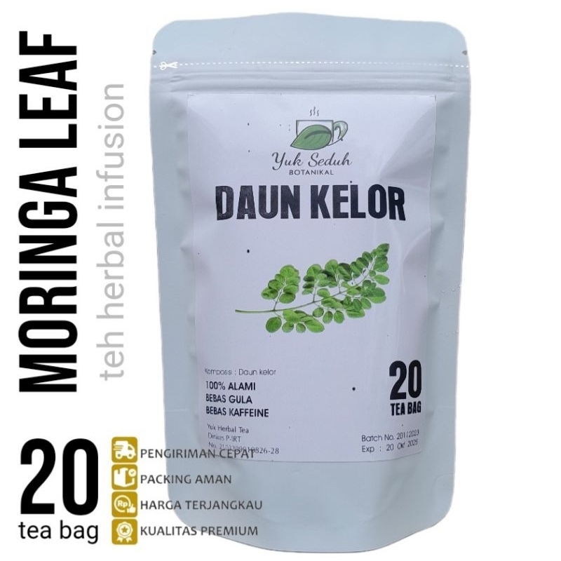 Jual TEH DAUN KELOR / MORINGA LEAF TEA "yuk seduh botanikal" | Shopee Indonesia