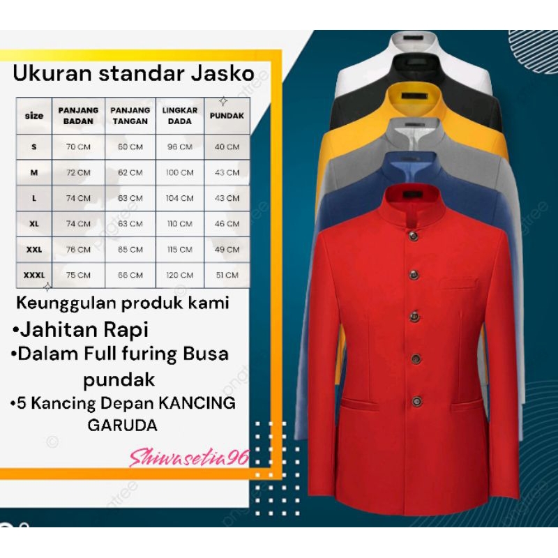 Jual JASKO PRIA Size:S-9XL/JASKO SANTRI/JASKO UKURAN JUMBO/JASKO ...