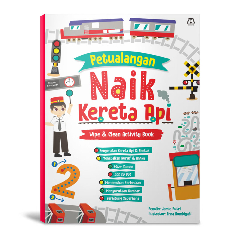 Jual [Bentang Pustaka] Petualangan Naik Kereta Api, Buku Kereta Api, Buku Aktivitas Anak, Mzan ...
