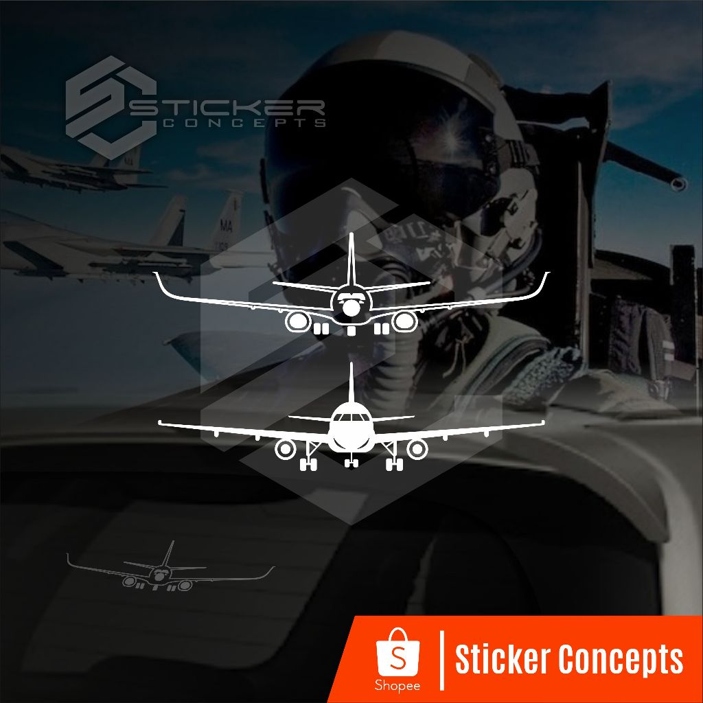 Jual Stiker Pesawat air force/boeing kaca belakang | sticker cutting ...