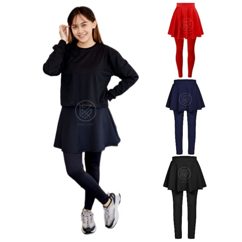Jual Setelan Rok Legging Olahraga Setelan Legging Rok Pendek Setelan Rok Perempuan Setelan ...