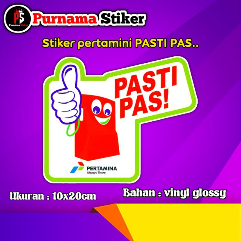Jual Stiker pertamini pasti pas ukuran 20x20cm Bahan Vinyl glossy anti ...