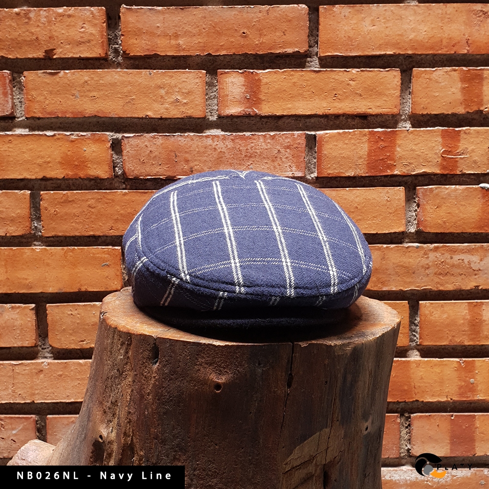 Jual TOPI KLASIK - TOPI PET - NEWSBOYS CAP - FLAT CAP NAVY LINE ...