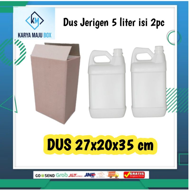 Jual Dus Jerigen 5 liter (Isi 2 jerigen) 27x20x35cm | Shopee Indonesia