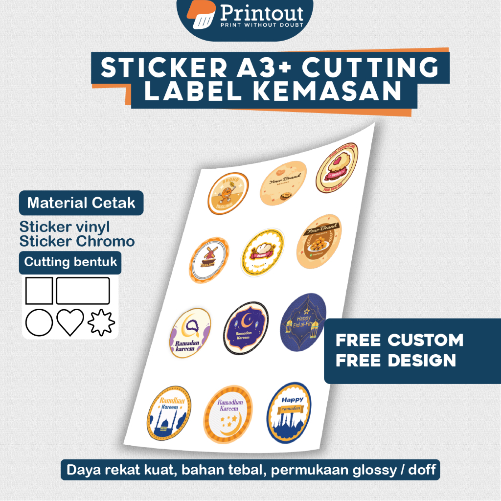 Jual PRINTOUT Stiker Cutting Custom/Stiker Label Kemasan/Cetak Sticker ...