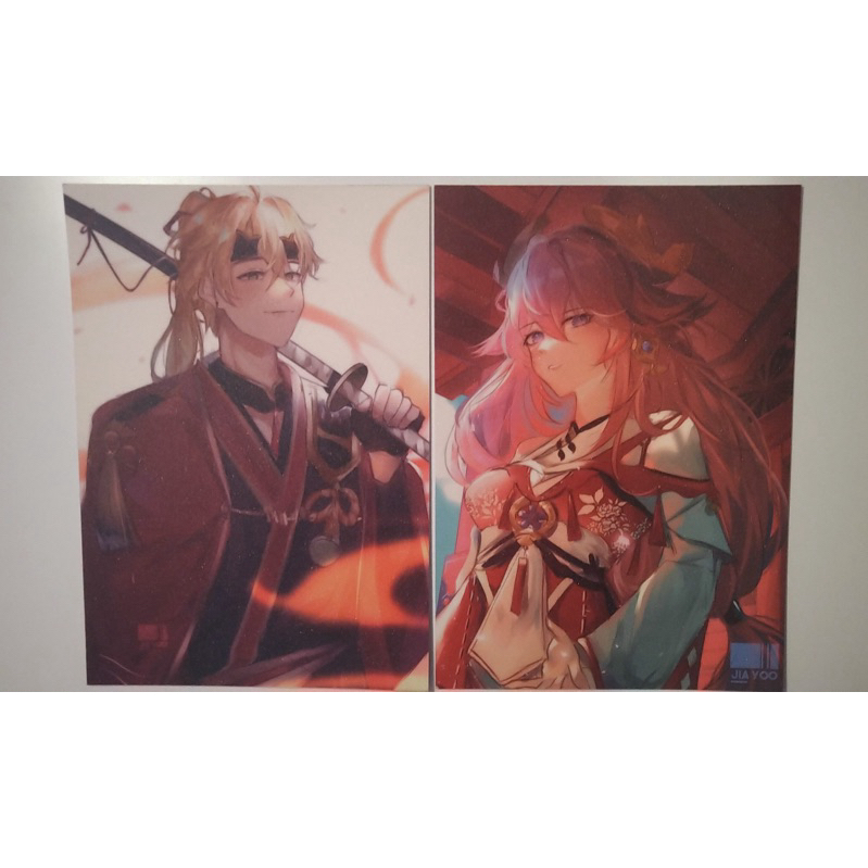 Jual Genshin Impact Postcard A5 | Genshin Impact Fanmerch Poster ...