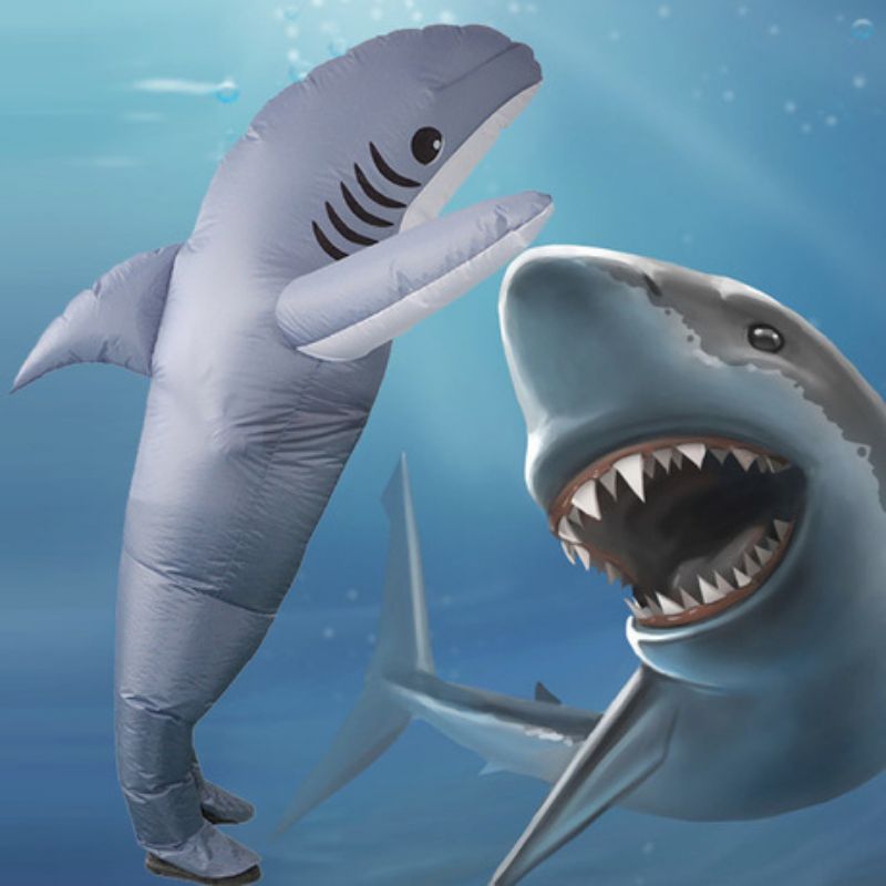 Jual KOSTUM IKAN HIU COSPLAY BADUT COSTUME INFLATABLE ANGIN LUCU SHARK ...