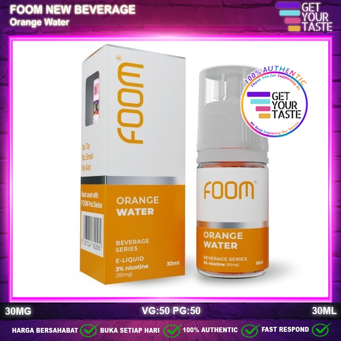 Jual Liquid FOOM Orange Water Salt Nic 30ML Beverage Saltnic by Foom ...