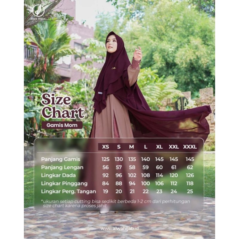 Jual Size Chart Alwa Hijab | Shopee Indonesia