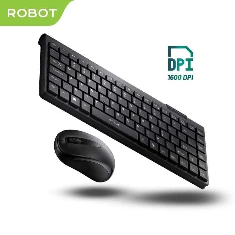 Jual Cbd* ROBOT KM3500 Portable Keyboard and Mouse Mini Wireless Set ...