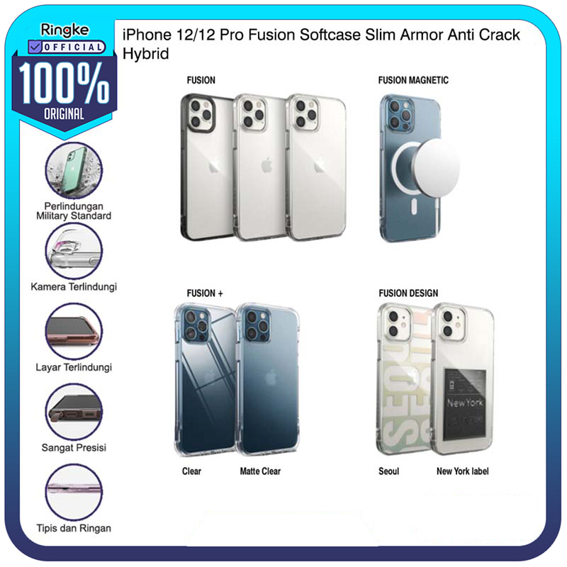 Jual Ringke iPhone 12 / 12 Pro Fusion Softcase Magsafe Anti Crack ...