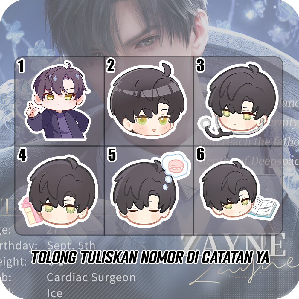 Jual Stiker Glossy Zayne Love and Deepspace, Sticker Anime Lucu ...