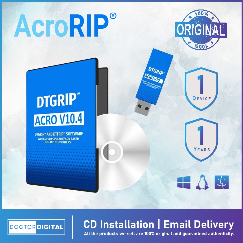 Jual Software Acrorip 10.5 / DTGRIP 10.5 untuk DTF/DTG dan UV printer ...