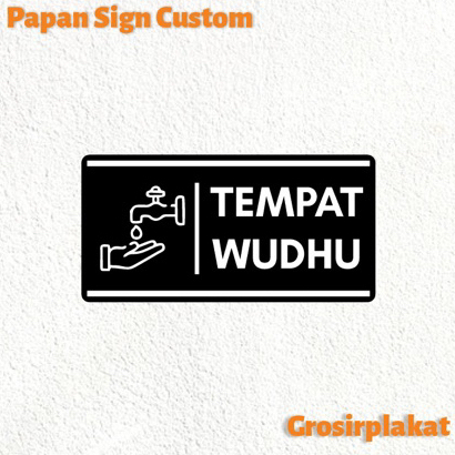 Jual Akrilik Signage Tempat Wudhu Acrylic Signage Sticker Signboard ...