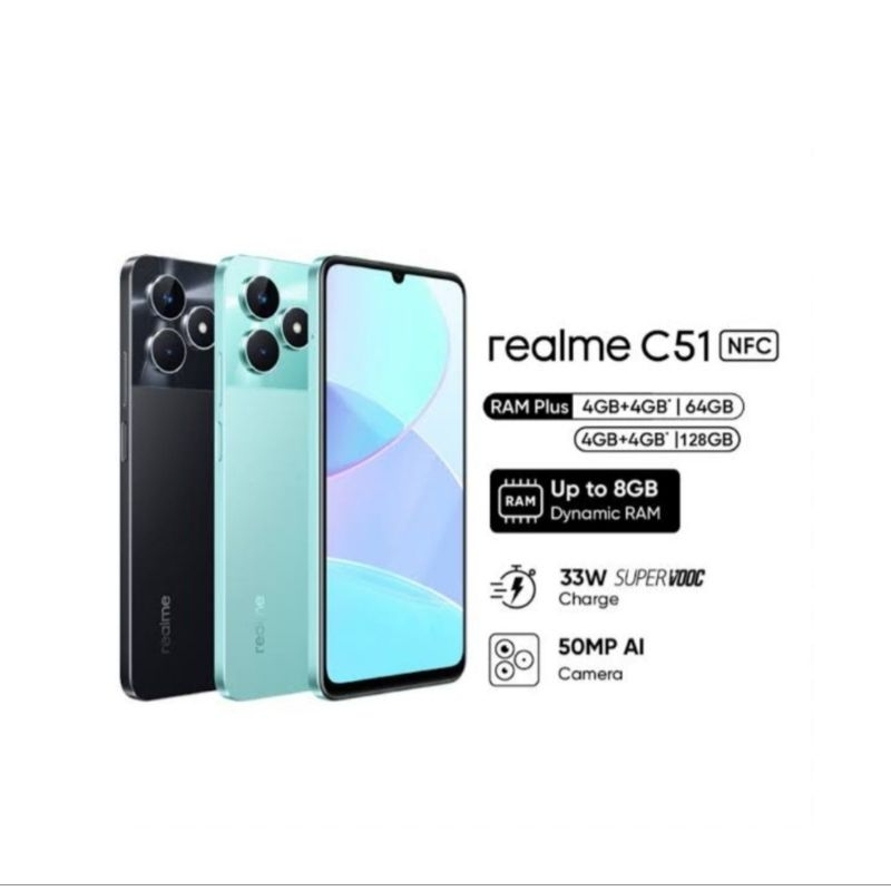 Jual HP REALME C51 4/128 GB - RELMI C51 RAM 4GB ROM 128GB GARANSI RESMI | Shopee Indonesia