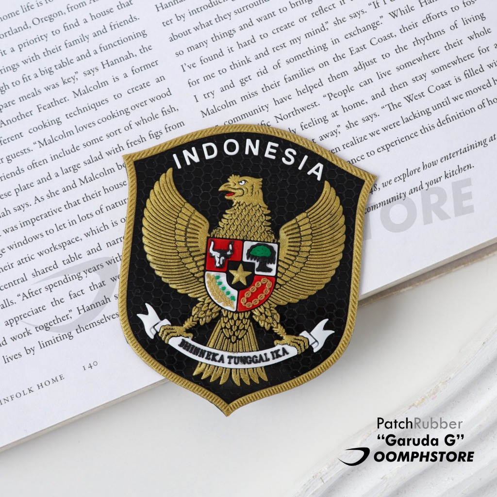 Jual Patch rubber GARUDA G - logo karet timbul siap tempel setrika (uk ...
