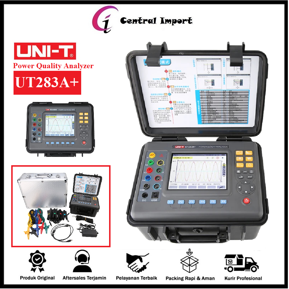 Jual UNI-T UT283A+ Power Quality Analyzer Harmonics Power UT283A+ UT050 ...
