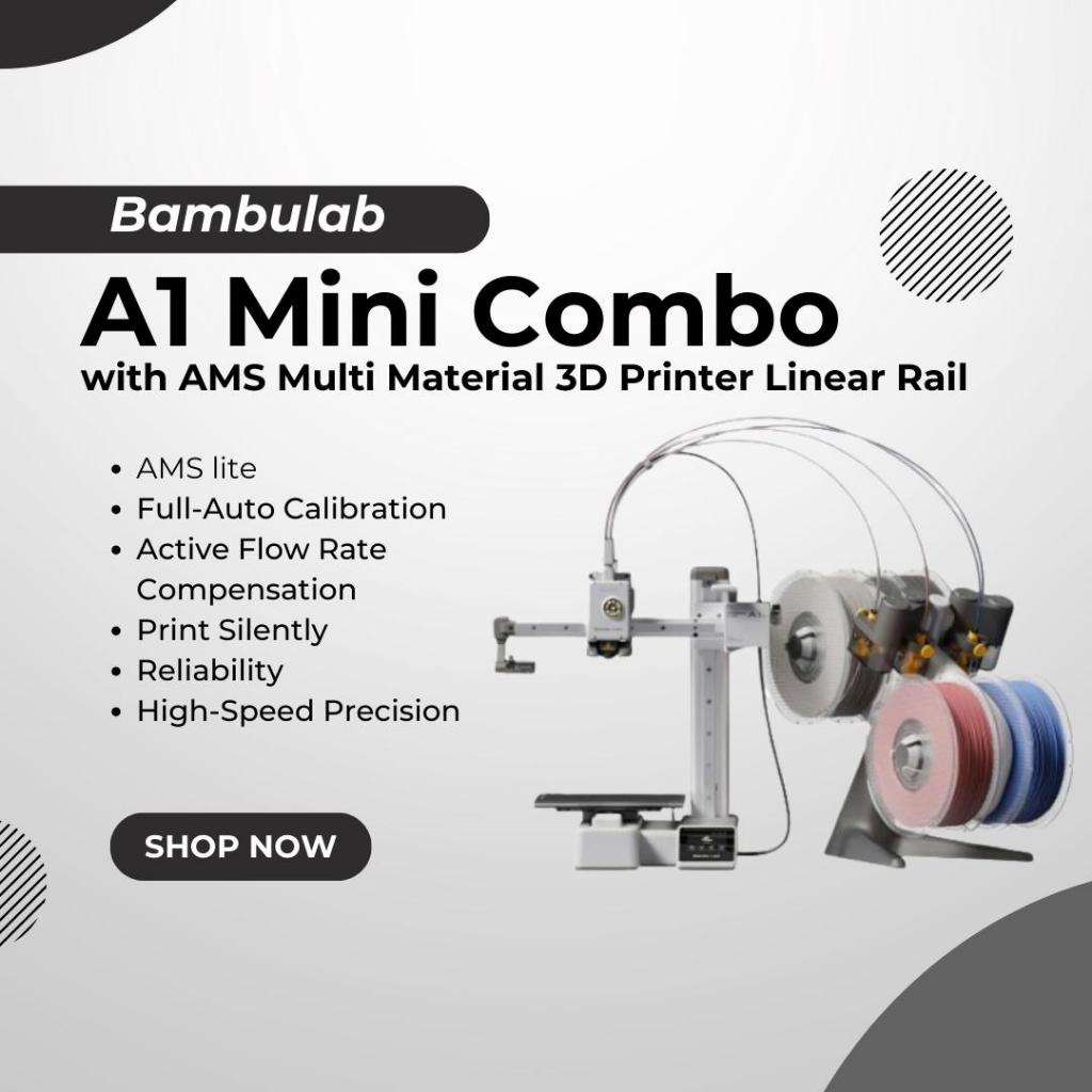 Jual Bambulab A1 Mini Combo with AMS Multi Material 3D Printer Linear ...