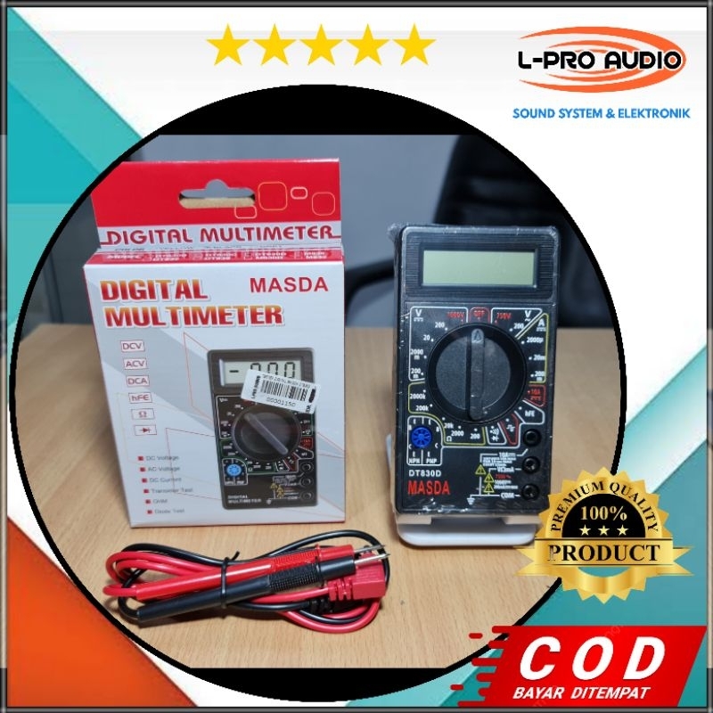 Jual Multitester Digital MASDA DT830D ORIGINAL multimeter avometer ...