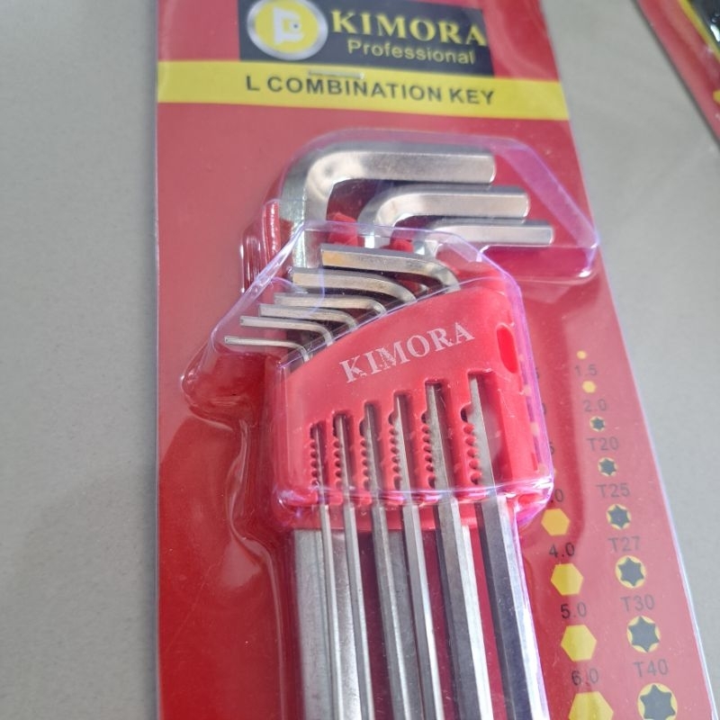 Jual KUNCI L KOMBINASI / PIECE BALL POINT HEX KEY MEREK KIMORA ...