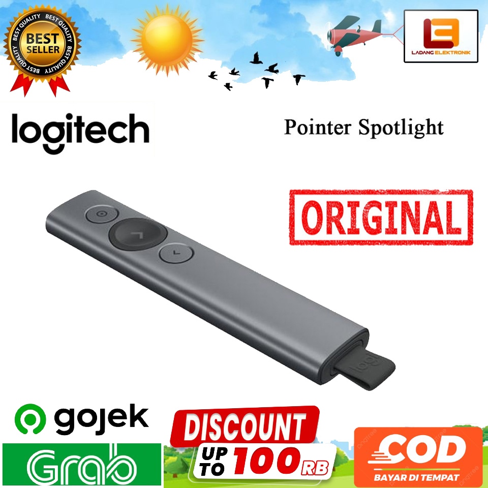 Jual Logitech Pointer Spotlight Presentation Remote | Shopee Indonesia