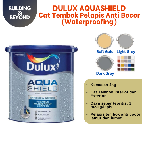 Jual CAT TEMBOK DULUX AQUASHIELD - CAT WATERPROOFING INTERIOR ...