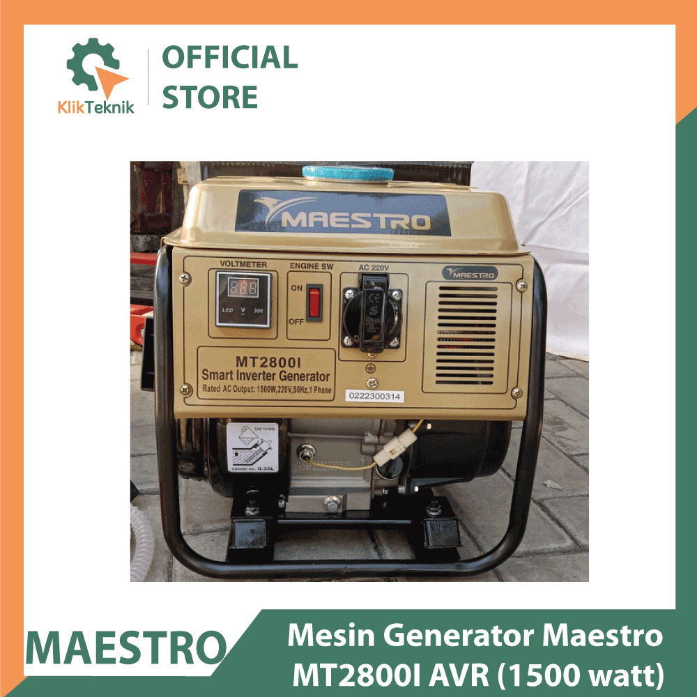 Jual Mesin Generator Maestro MT2800I AVR (1500 watt) | Shopee Indonesia
