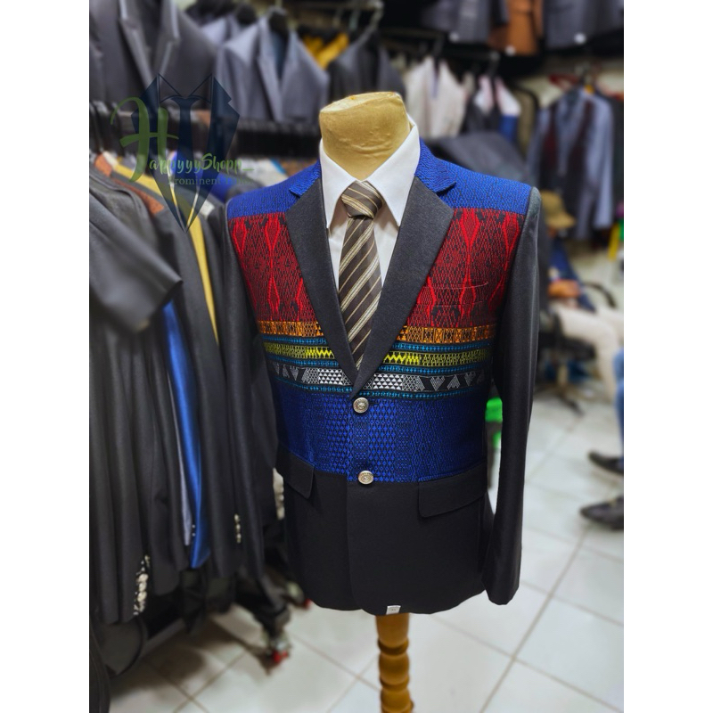 Jual JAS PRIA /JAS KOMBINASI ULOS /JAS TENUN BATAK | SLIMFIT atau ...