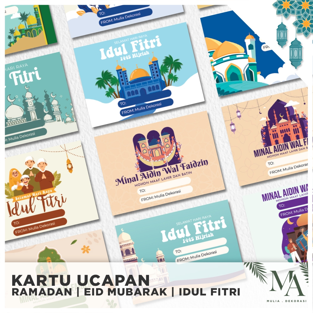 Jual Kartu Lebaran Custom Ucapan Idul Fitri Hampers Eid Mubarak ...