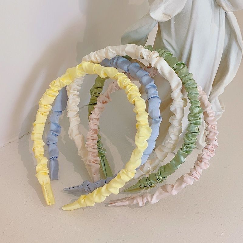 Jual Bando Scrunchie Satin Serut Headband Bandana Korean Polos Wanita ...