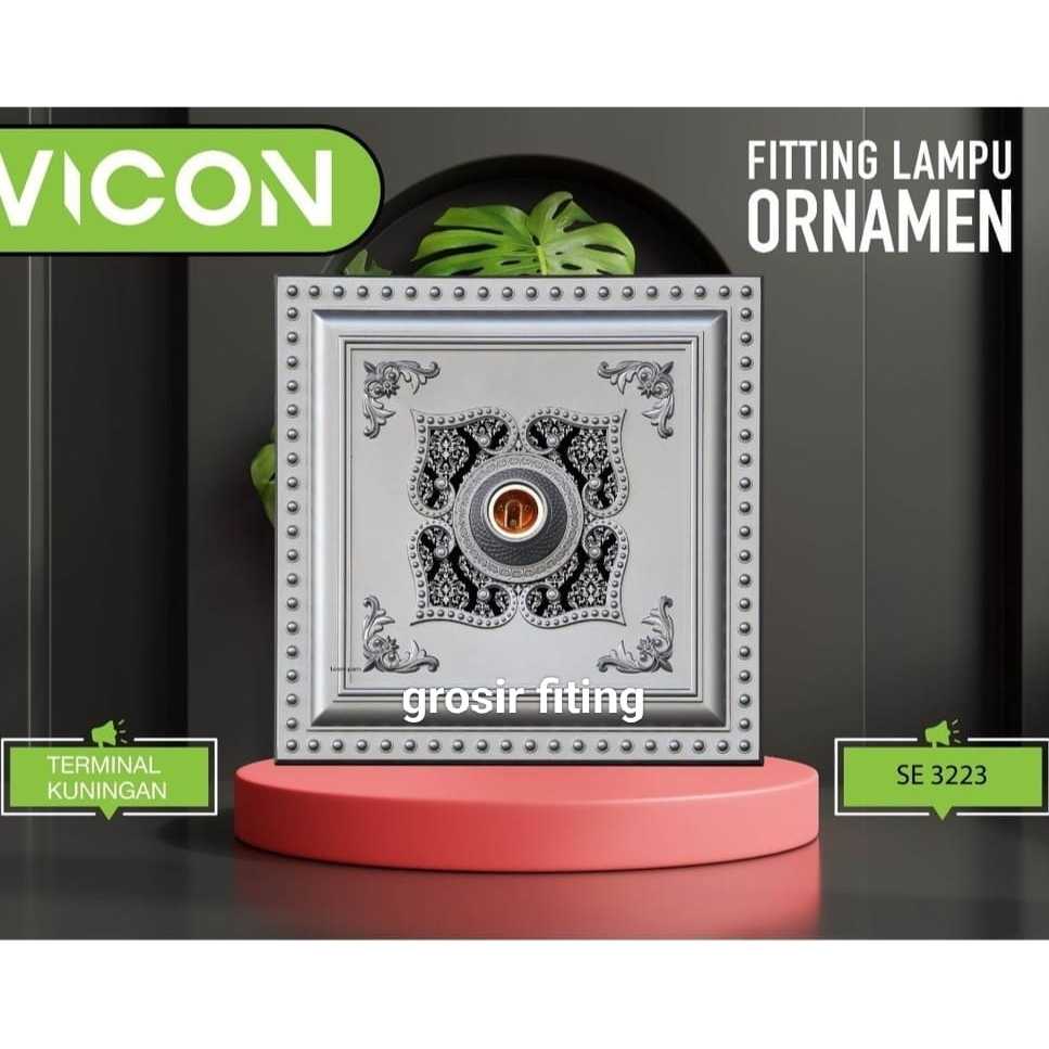 Jual Fiting hias plafon 30 cm bahan plastic - fiting lampu plafon 30x30 ...