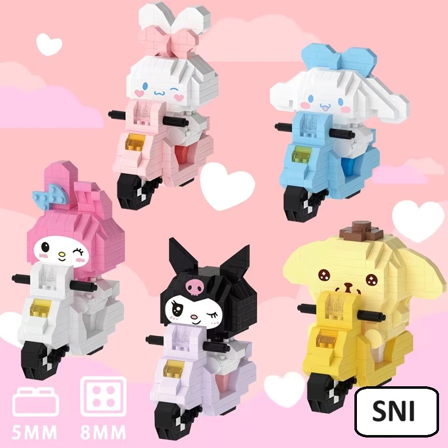 Jual Nano Block Model Kartun Sanrio Sepeda Building Blok Mainan Balok ...
